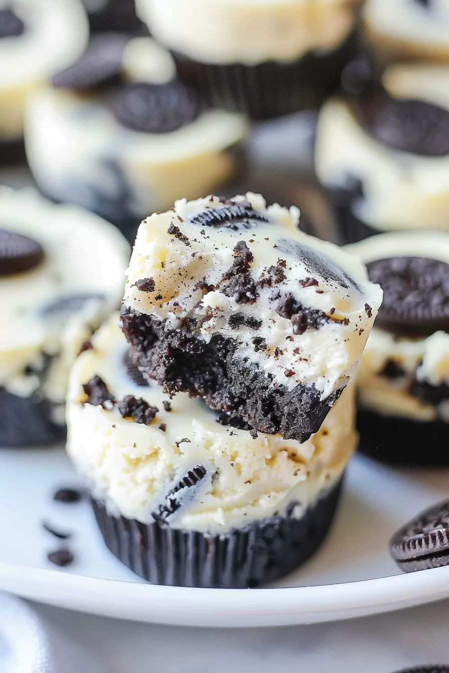 Oreo Crust Mini Cheesecake Bites