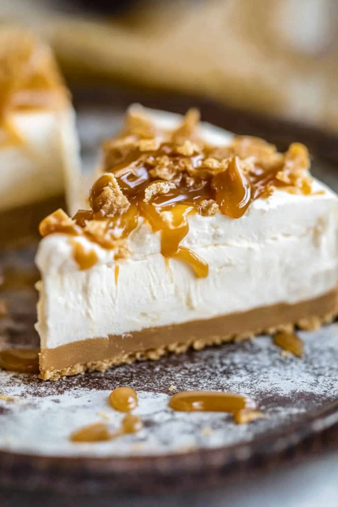 No-Bake Salted Caramel Cheesecake