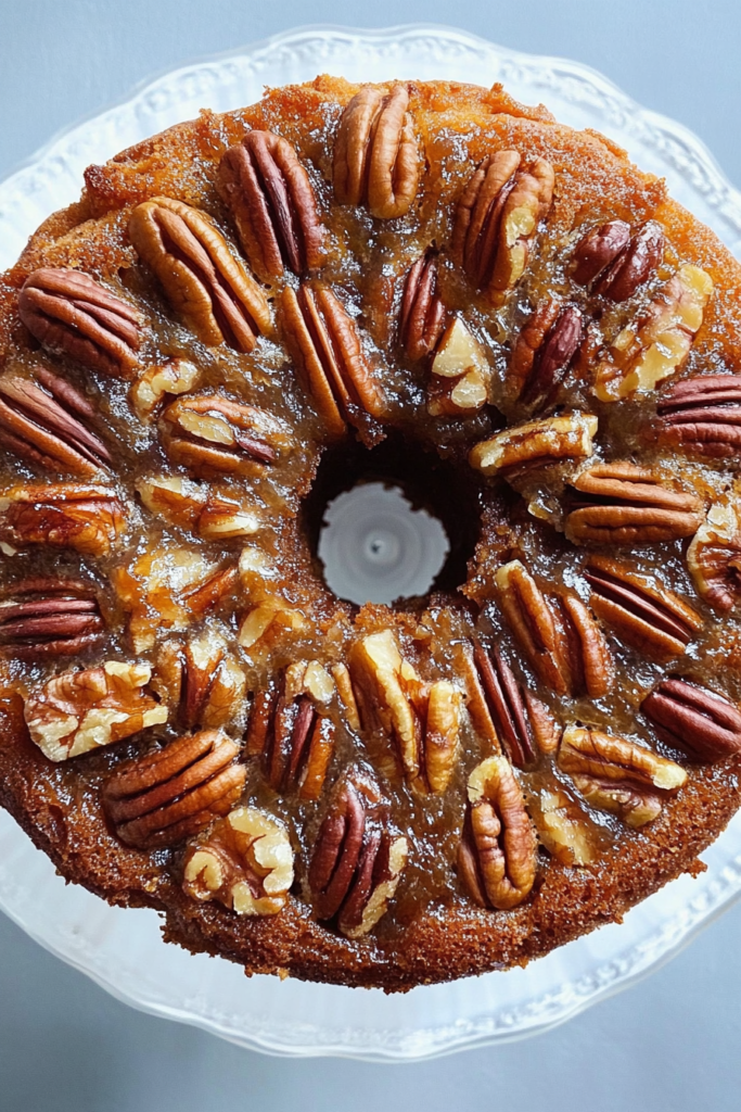 Pecan Upside Down Bundt Cake