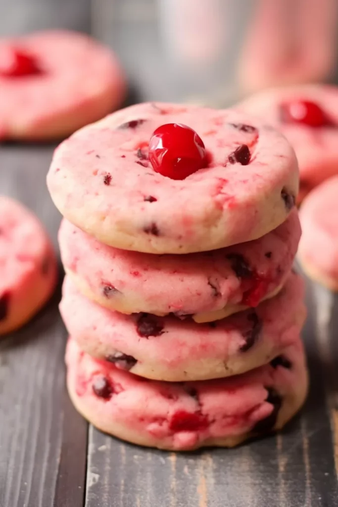 Cherry Chocolate Chip Shortbread Cookies