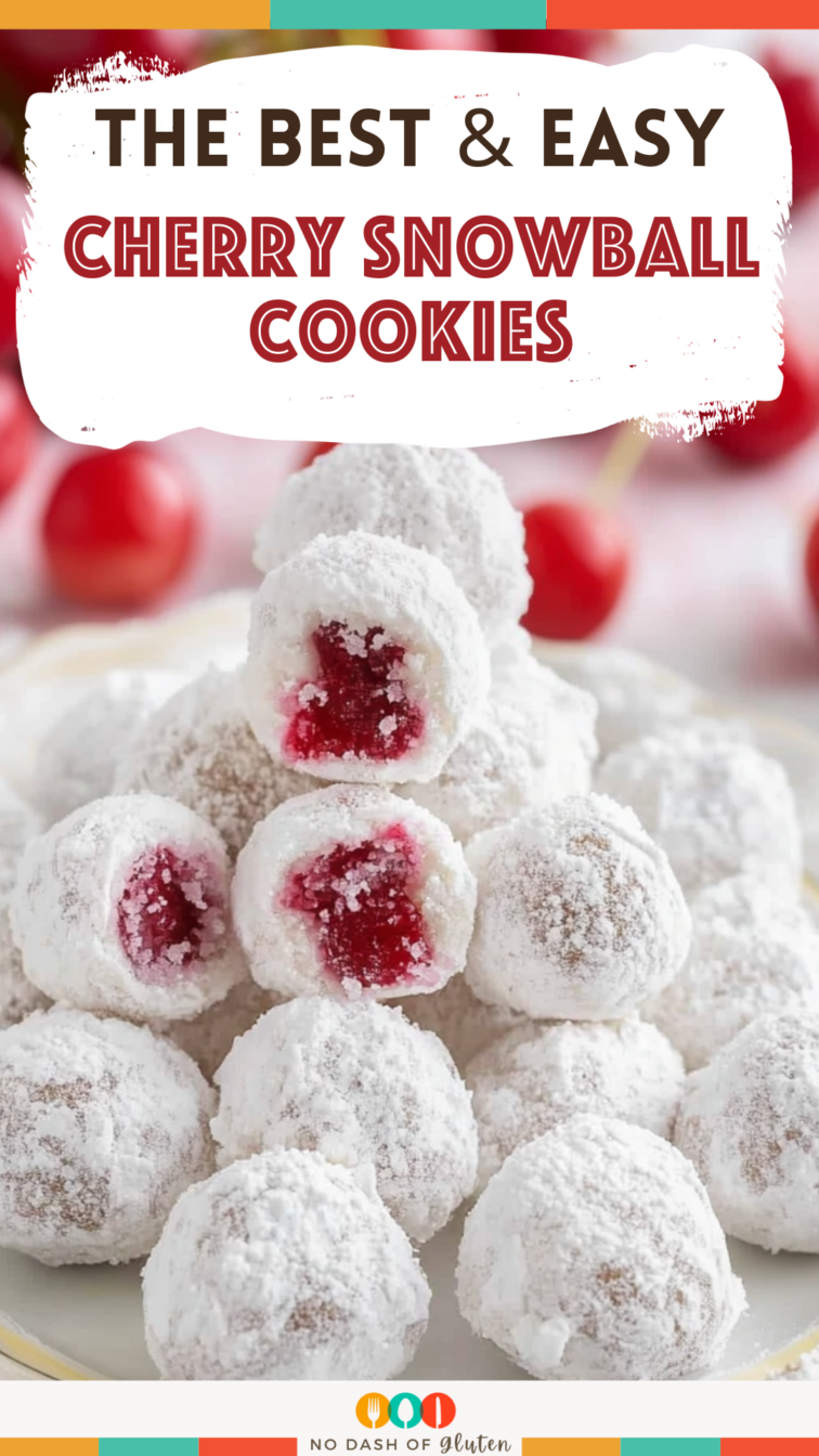 Cherry Snowball Cookies