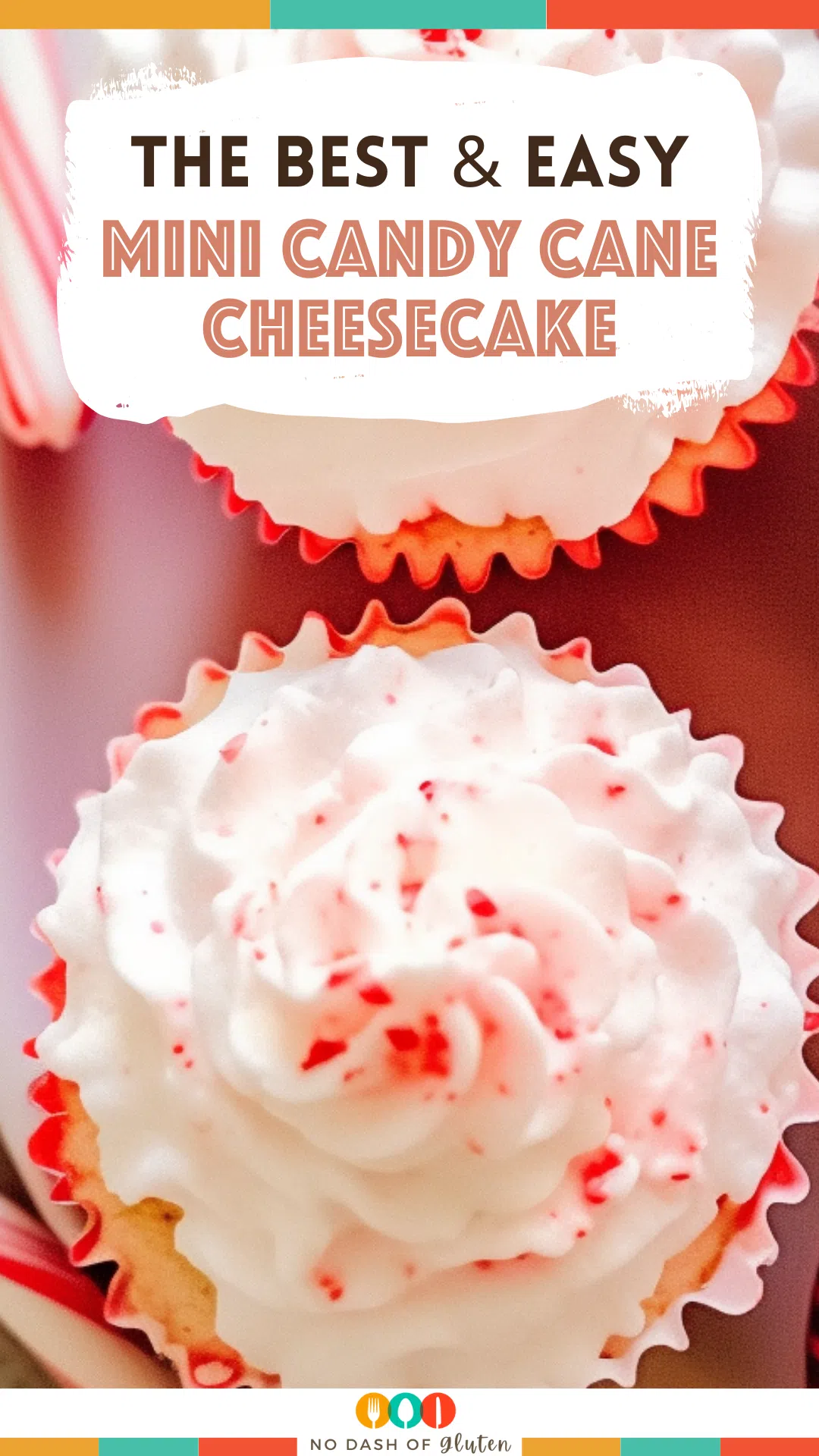 Mini Candy Cane Cheesecake