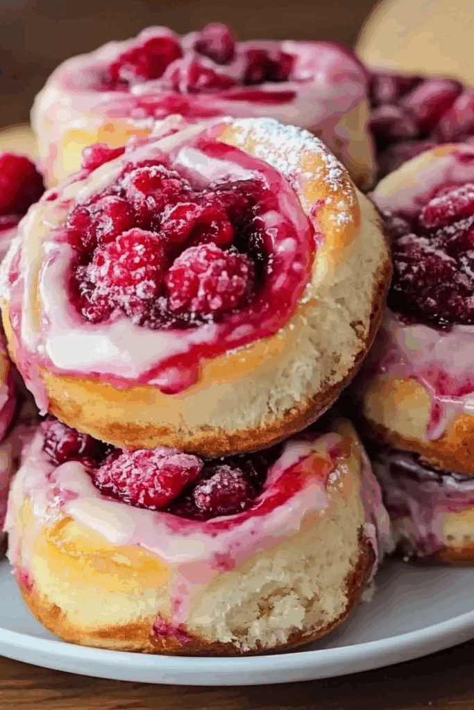 Raspberry Cheesecake Swirl Buns