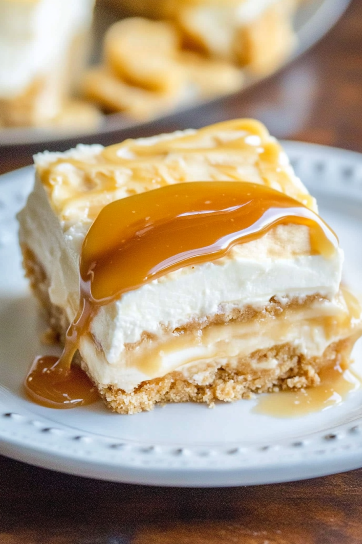 Ritz Cracker Salted Caramel Icebox Cake