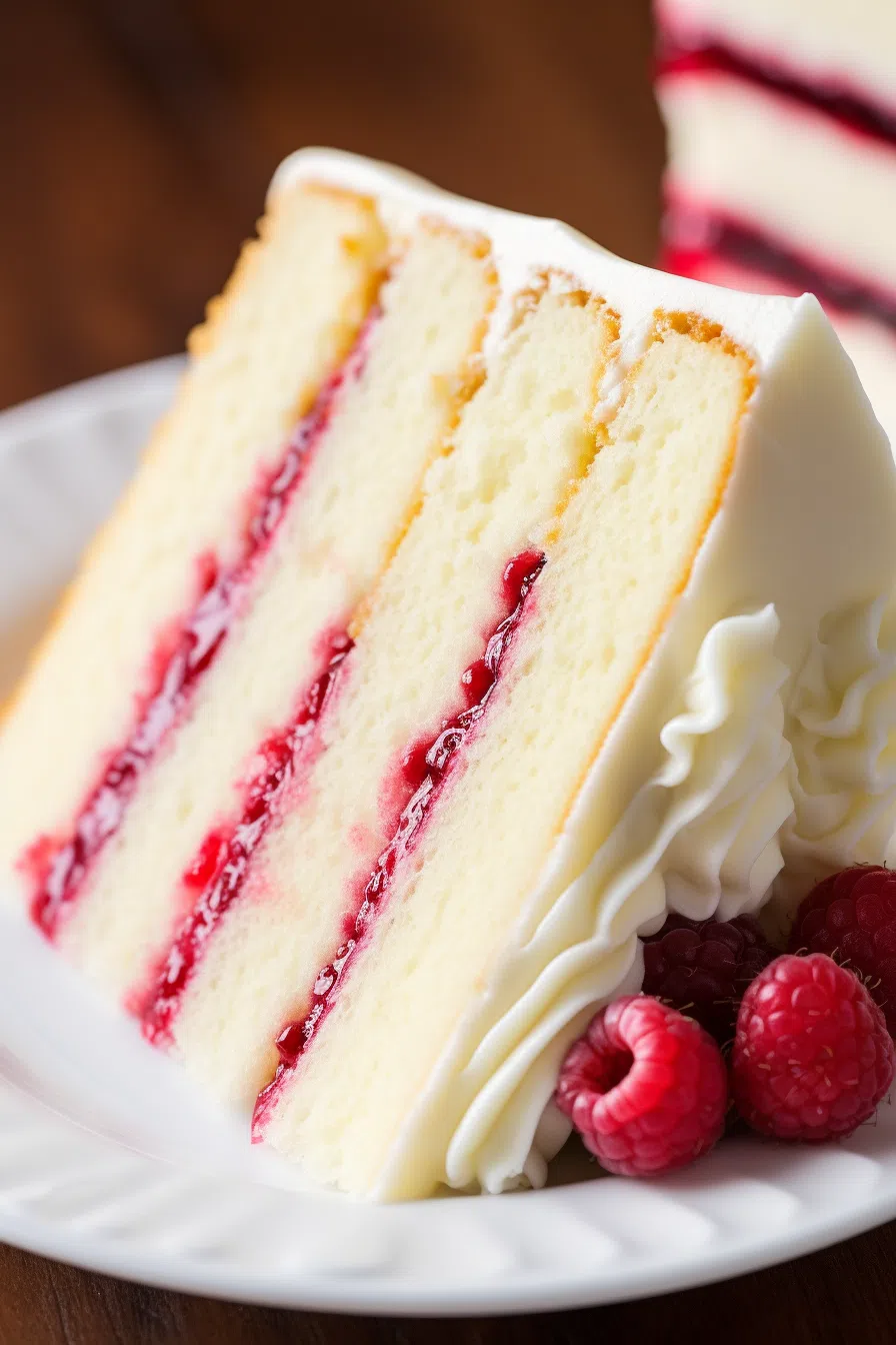 White Chocolate Raspberry Cake