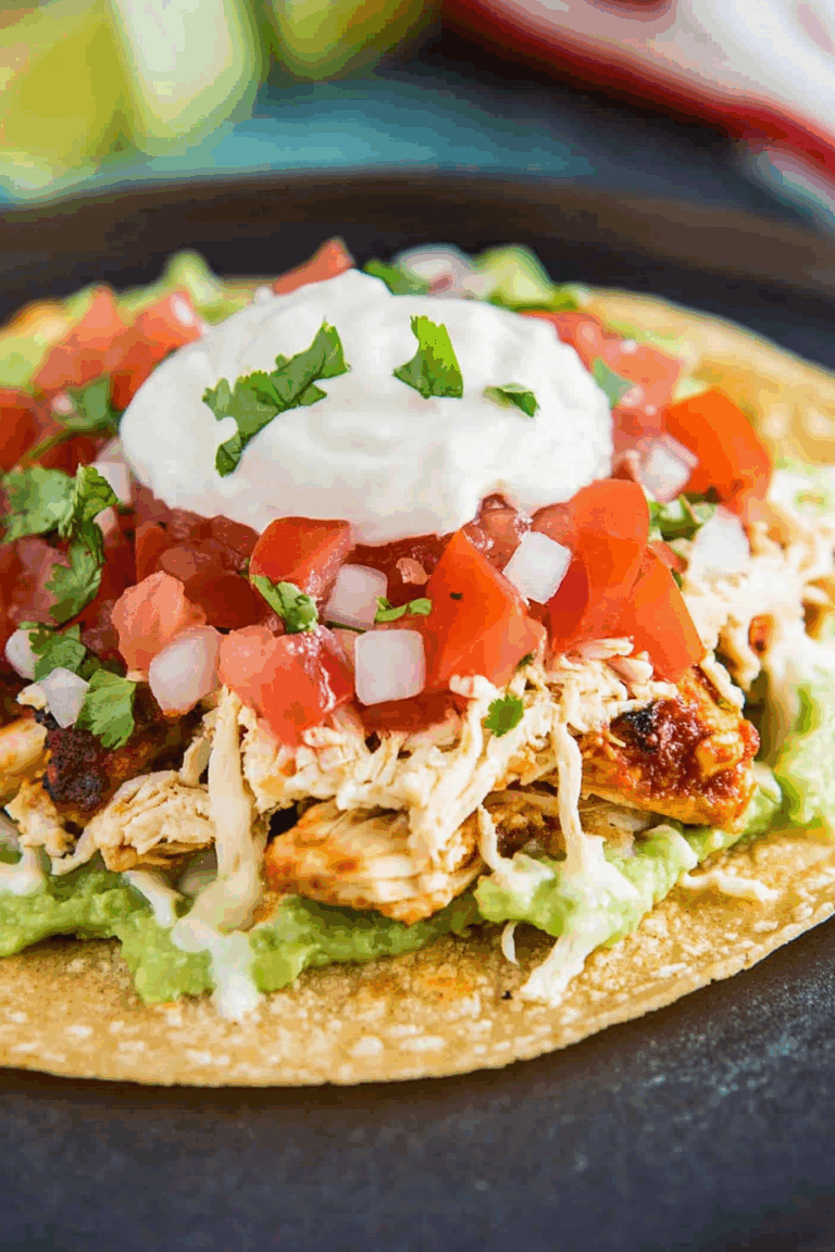 Easy Chicken Tostadas