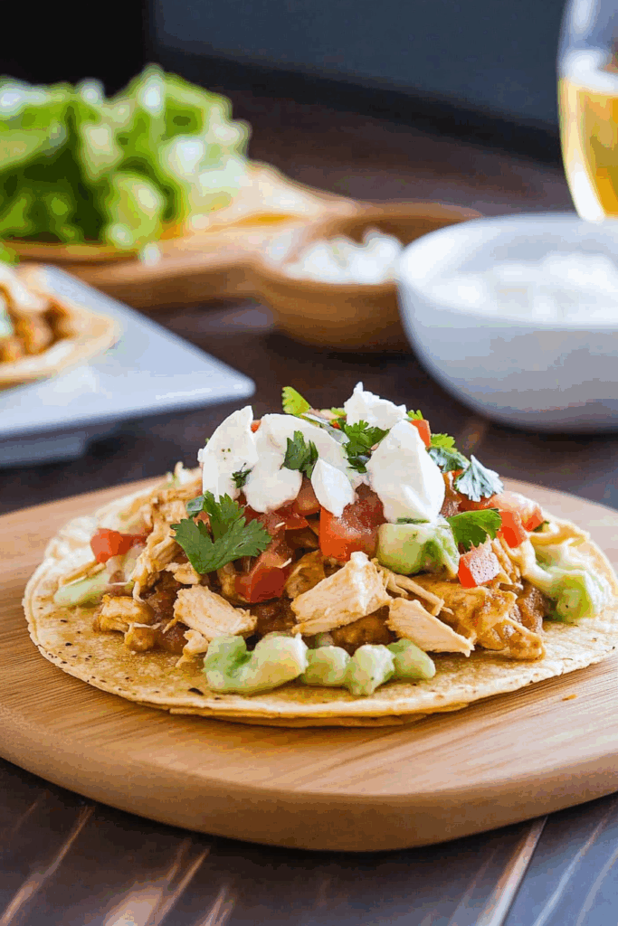 Easy Chicken Tostadas
