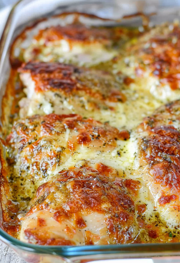 Golden Baked Provolone Chicken