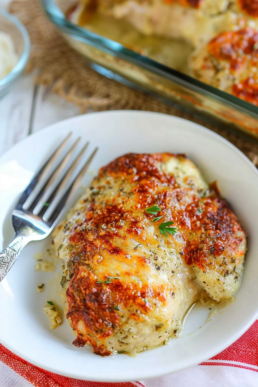 Golden Baked Provolone Chicken