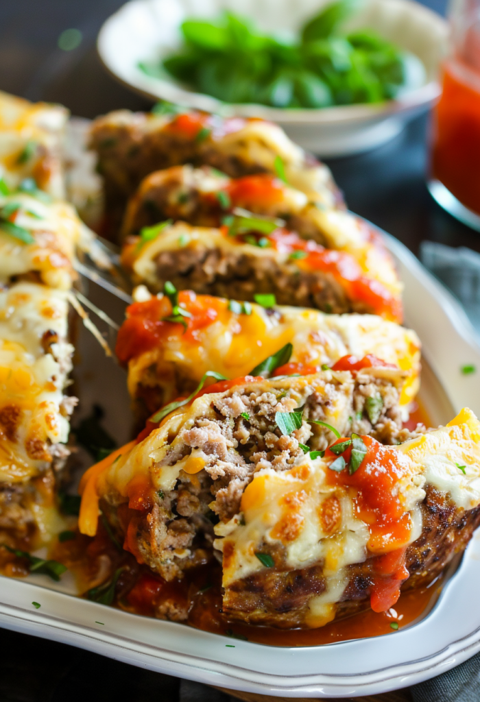 Savory Italian Meatloaf with Cheese