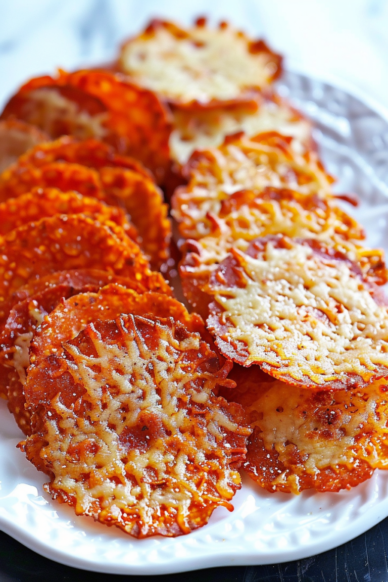 Easy Pepperoni Cheese Crisps Recipe
