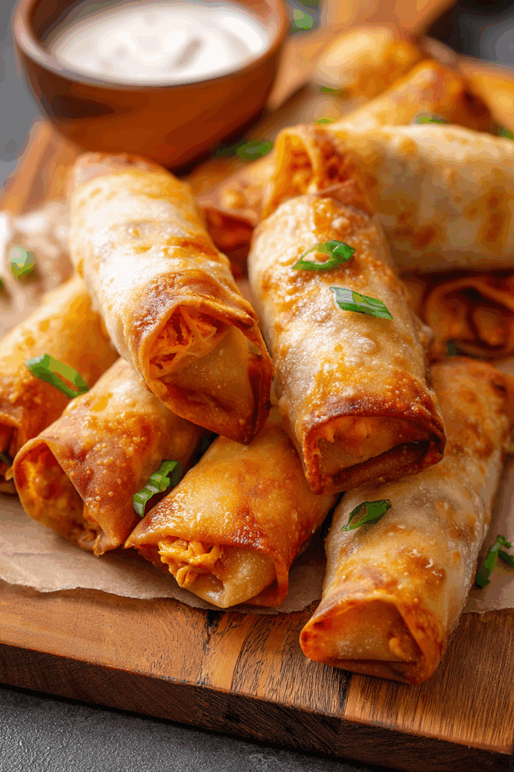 Buffalo Chicken Egg Rolls Recipe