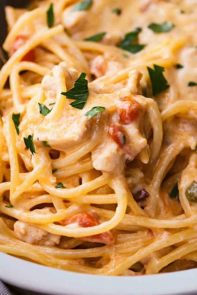 Slow Cooker Creamy Chicken Spaghetti Recipe