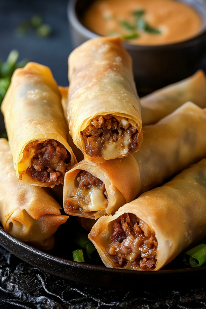 Cheeseburger Spring Rolls Recipe