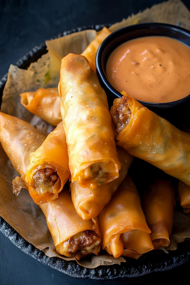 Cheeseburger Spring Rolls Recipe