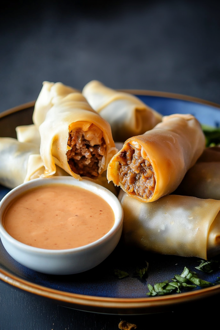 Cheeseburger Spring Rolls Recipe