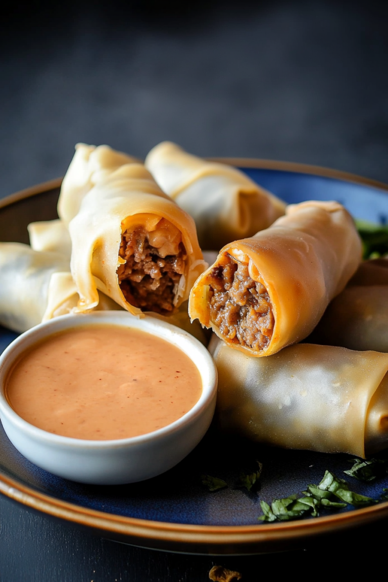 Cheeseburger Spring Rolls Recipe