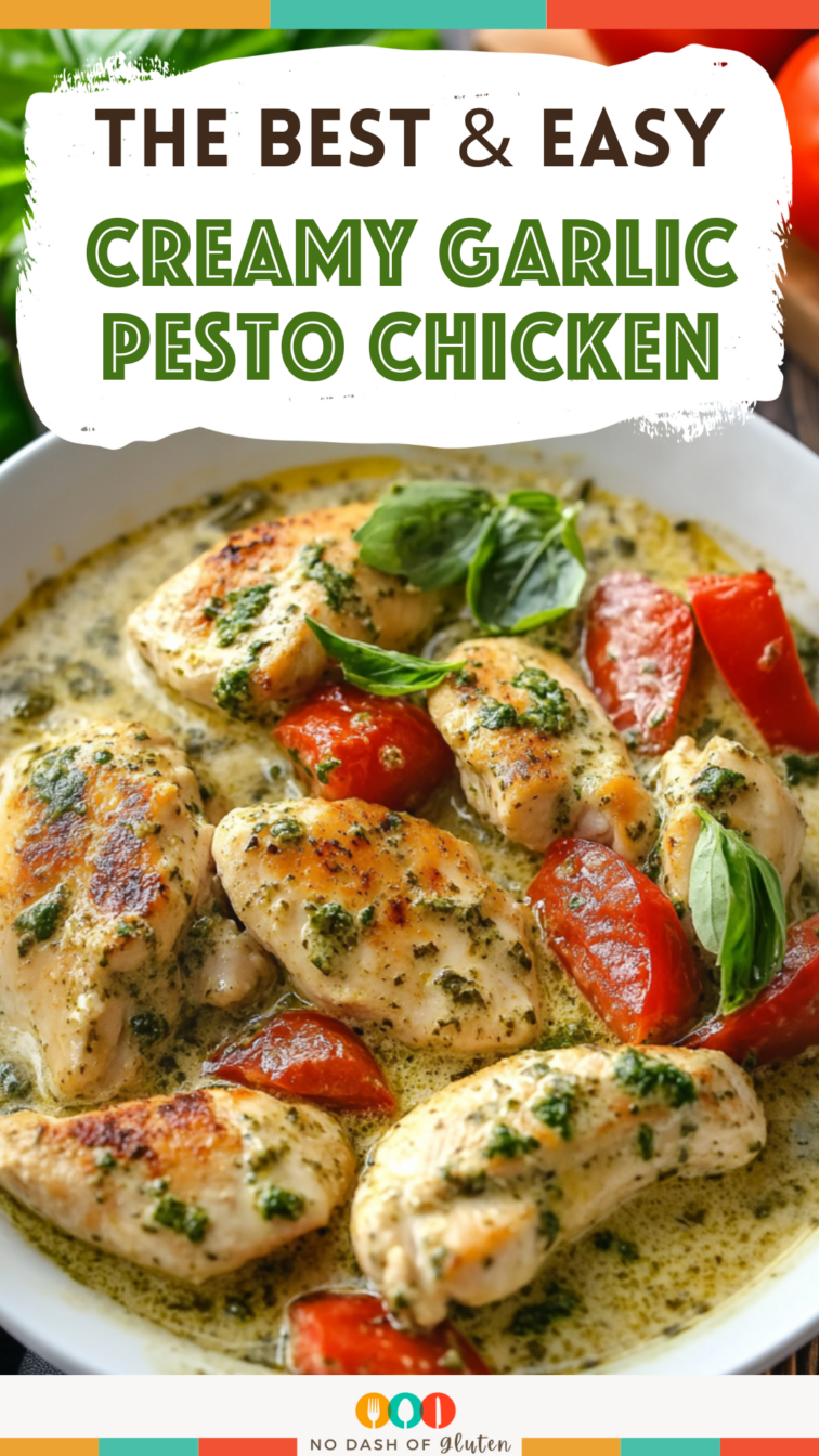 Creamy Garlic Pesto Chicken