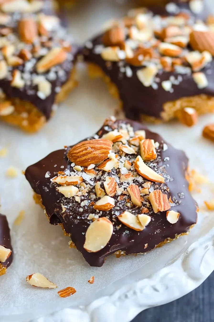 Toffee Topped with Almonds Recipe