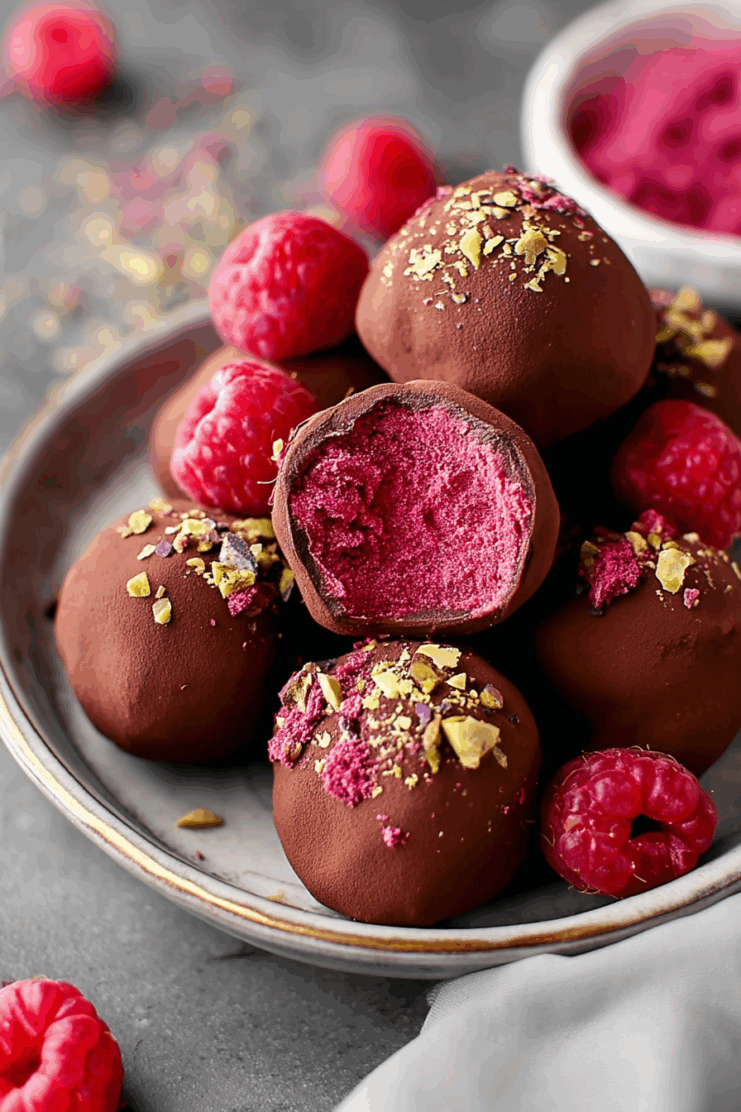 Chocolate Raspberry Truffles