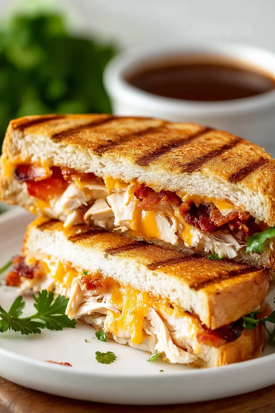 Chicken Panini with Bacon and Cheese