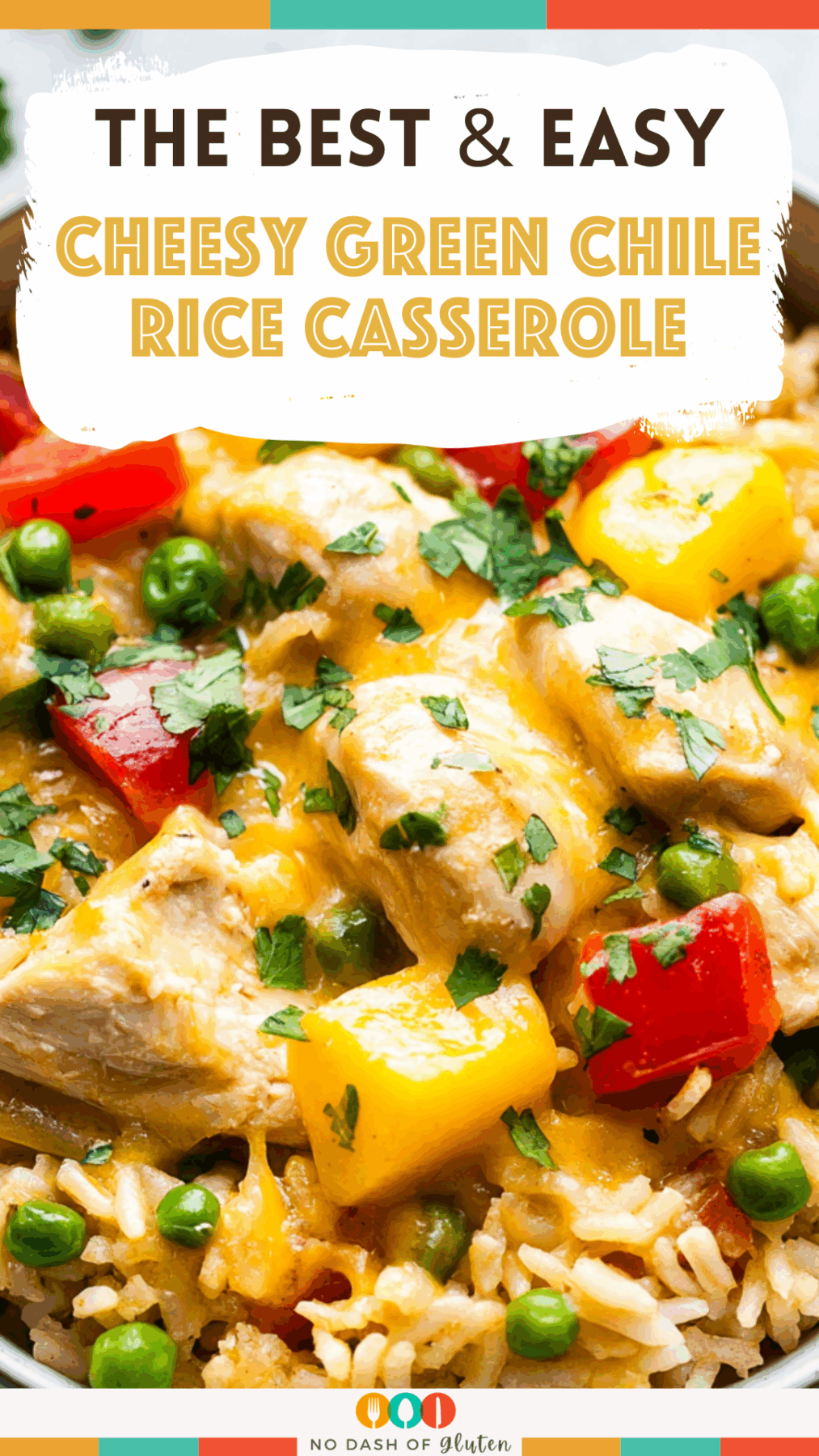 Cheesy Green Chile Rice Casserole