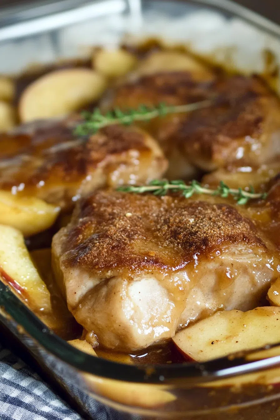 Layered Apple Pork Chop Bake