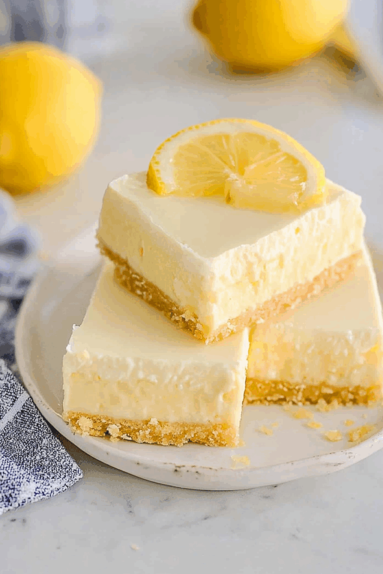 No Bake Lemon Cheesecake Bars