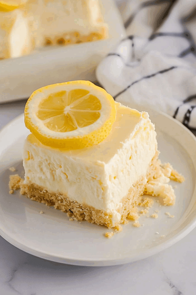 No Bake Lemon Cheesecake Bars