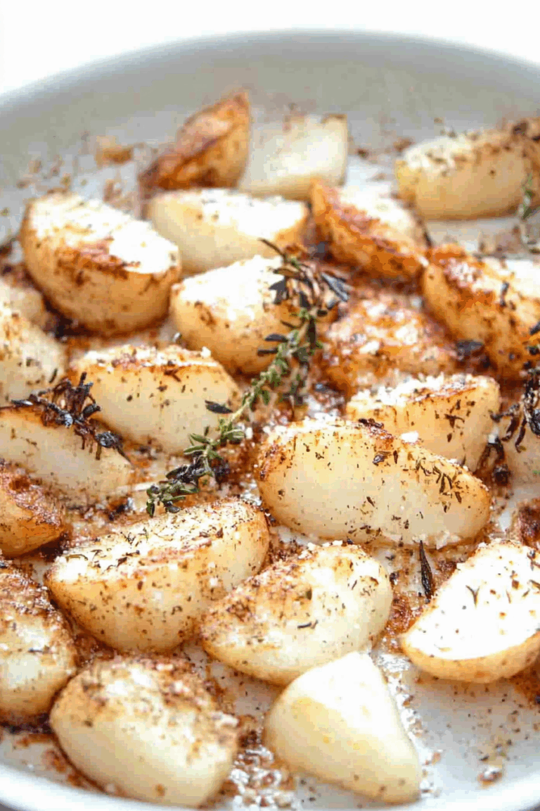 Oven Roasted Turnips with Thyme and Parmesan