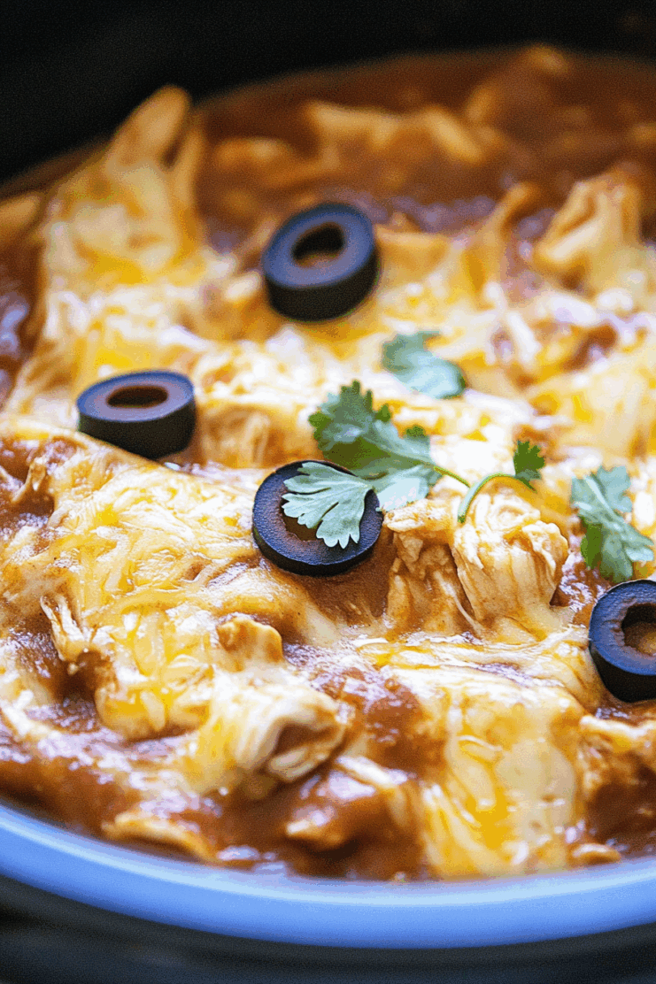 Slow Cooker Chicken Enchiladas