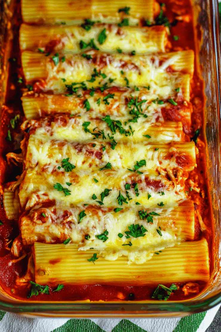 Cheesy Chicken Manicotti Recipe