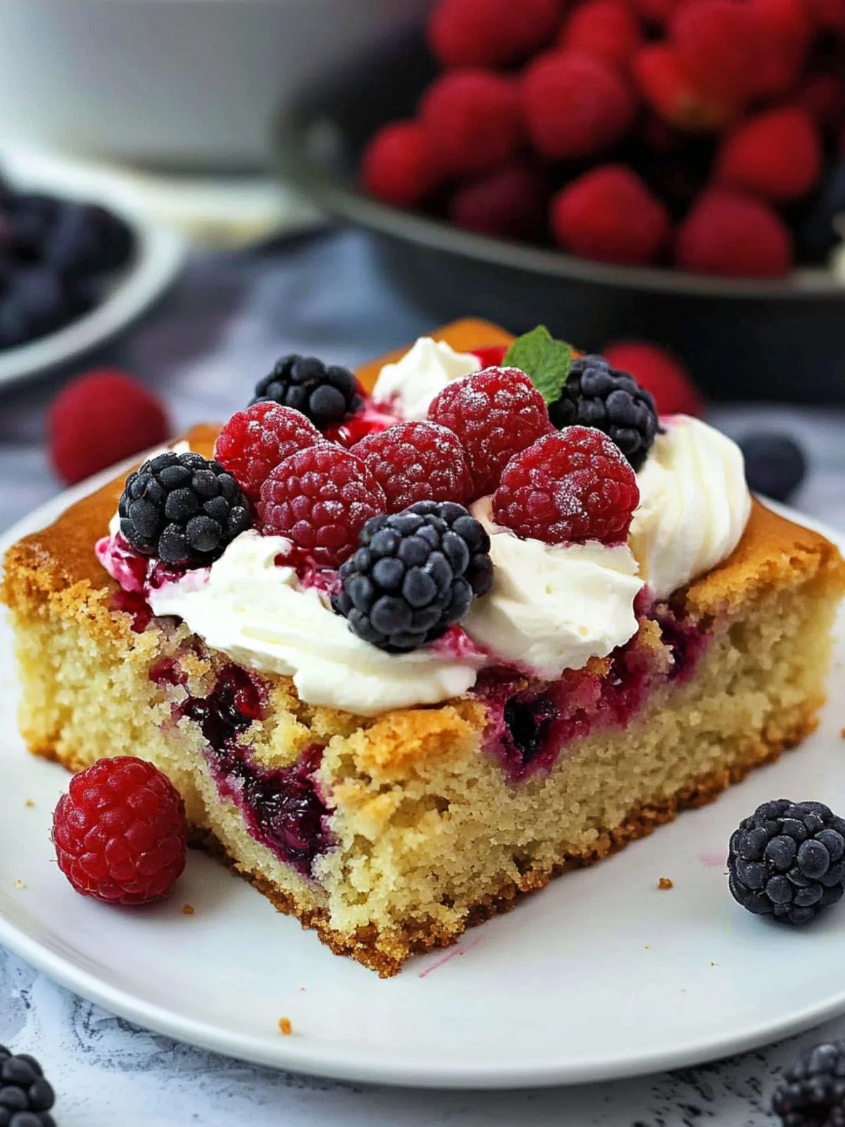 Berry Cornbread Coffee Cake Recipe