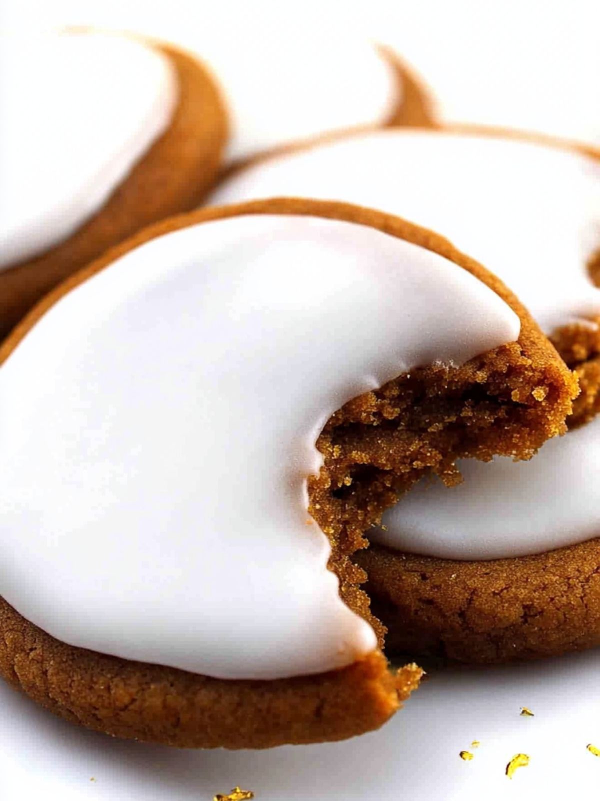 Orange Gingerbread Cookies with Rum Glaze