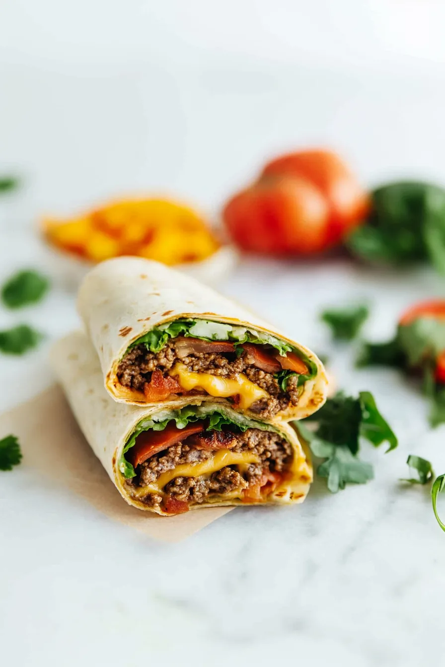Grilled Cheeseburger Wraps