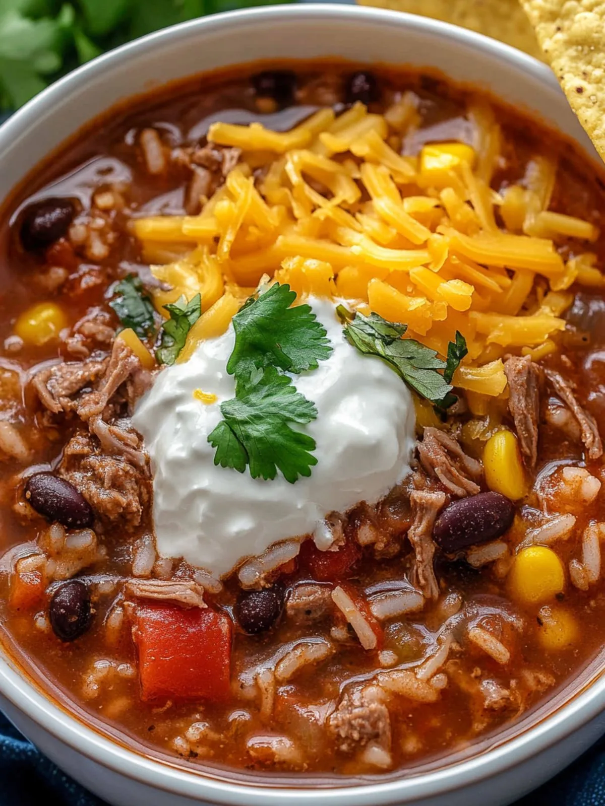 One-Pot Mexican Beef and Rice Soup
