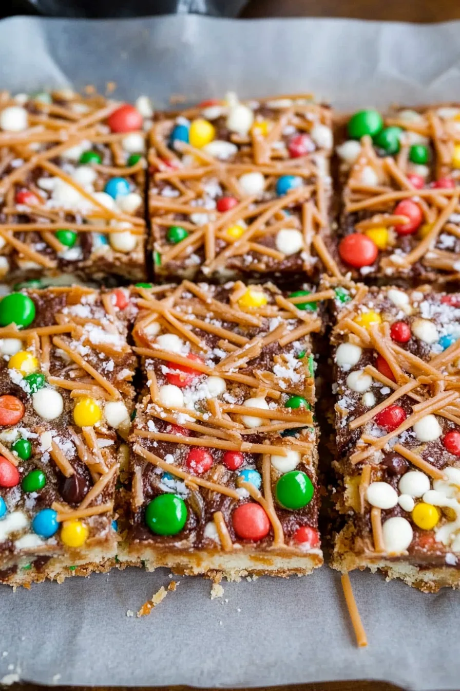 Elf Spaghetti Cookie Bars Recipe