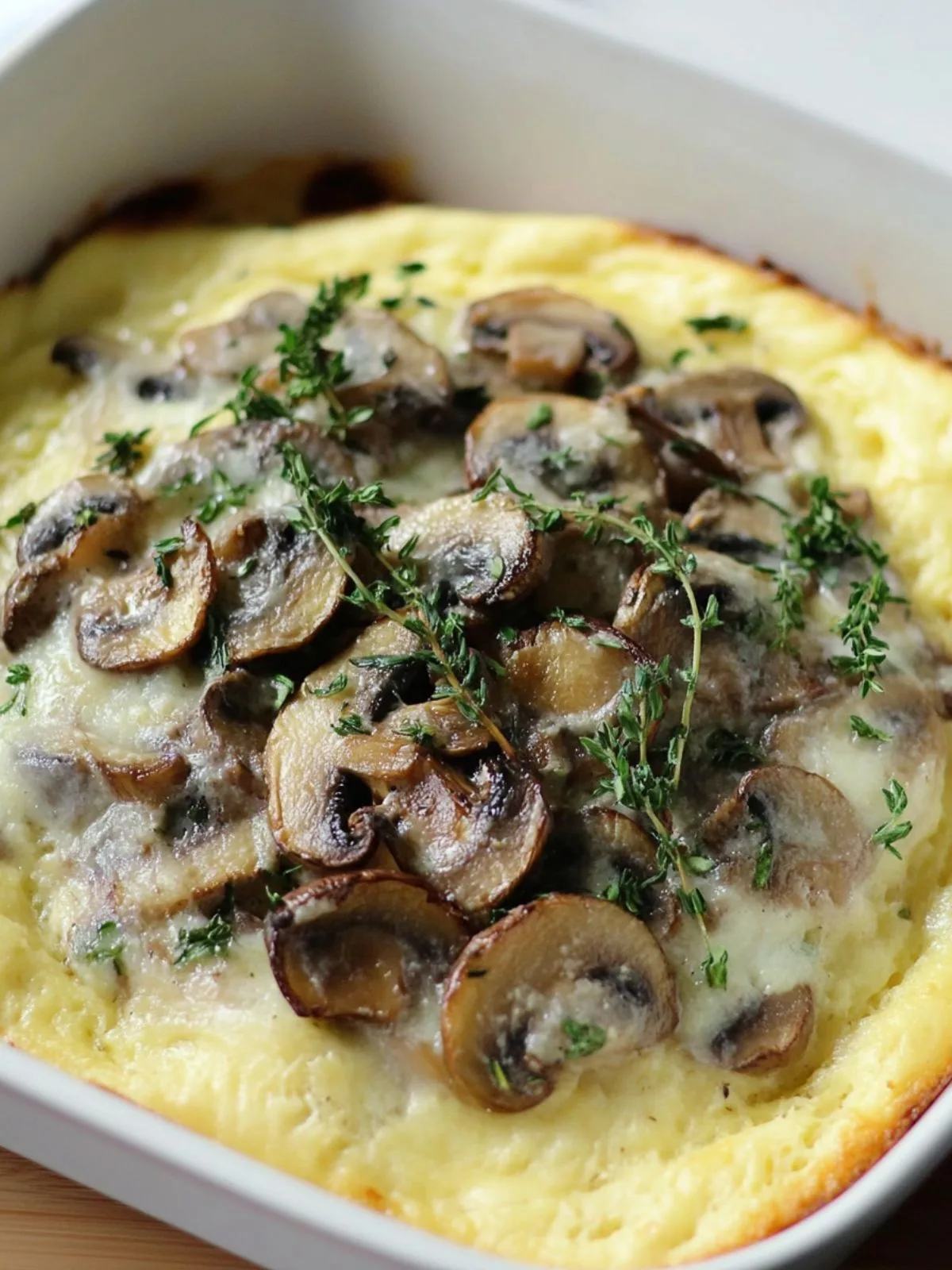 Herbed Mushroom Spoon Bread Recipe