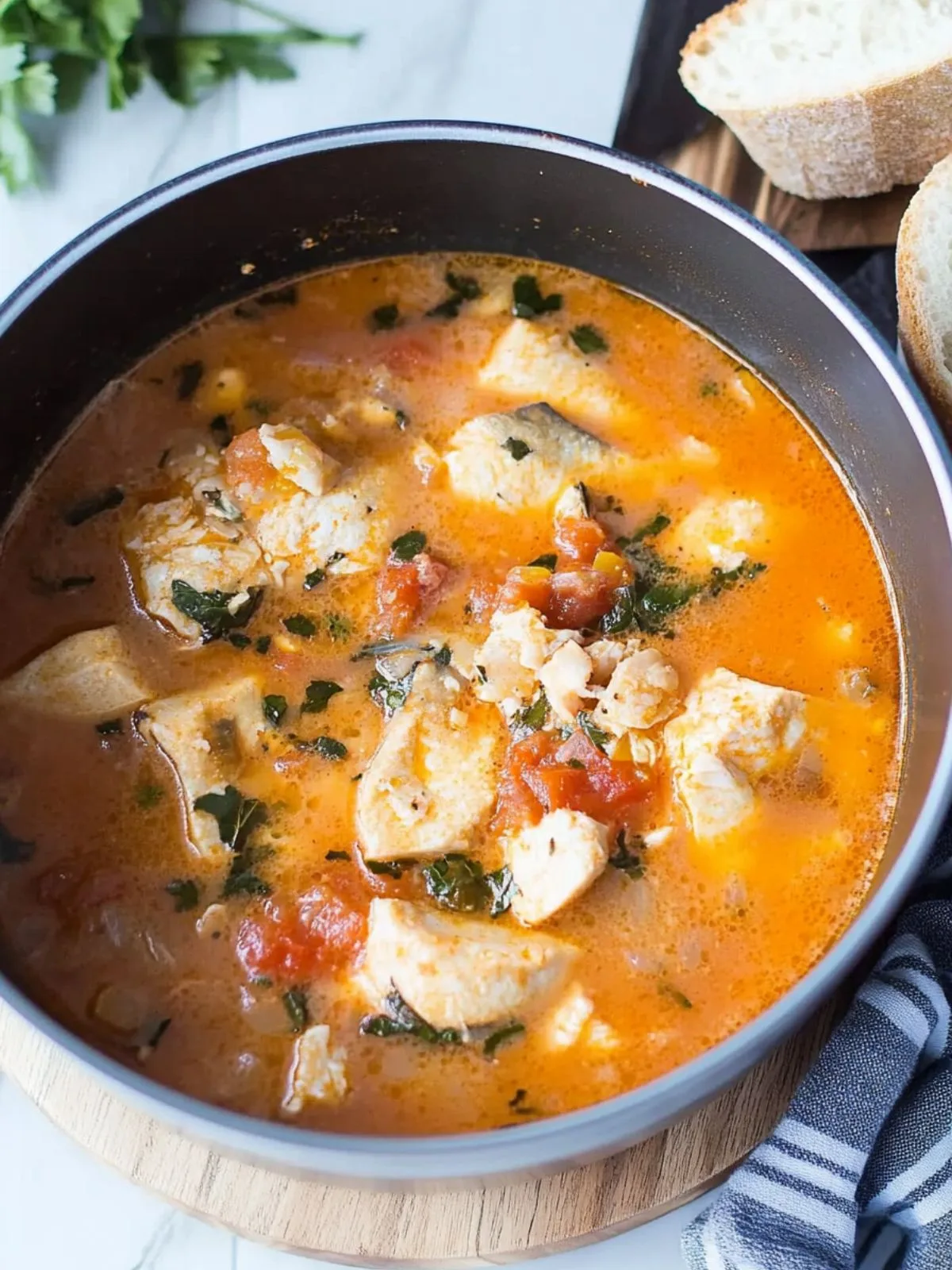 Tomato Garlic Fish Stew