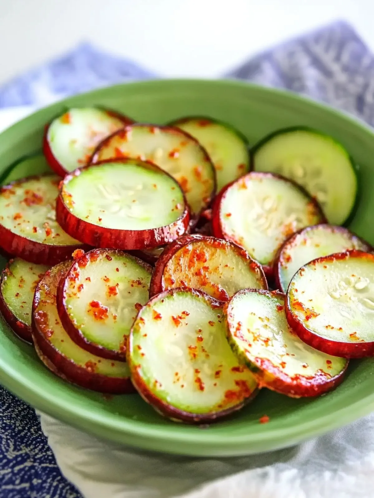 Cucumber Coins with Tajin