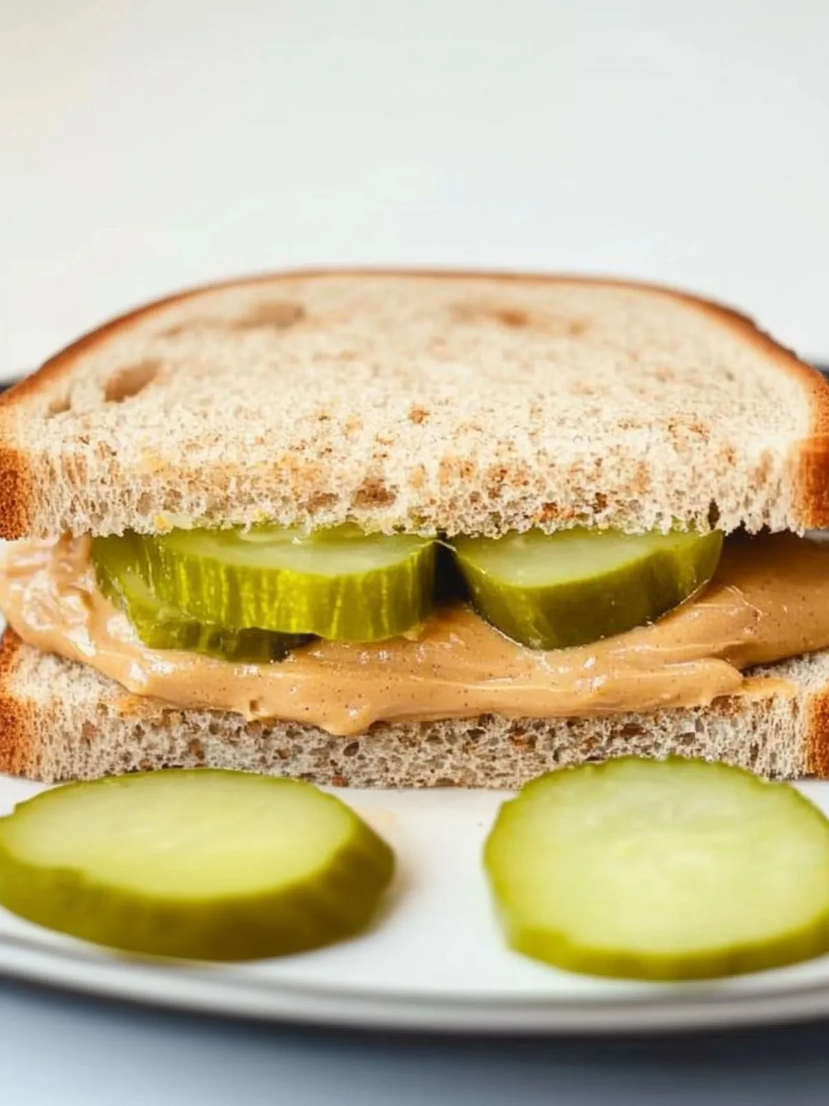 Easy Peanut Butter and Pickle Sandwich
