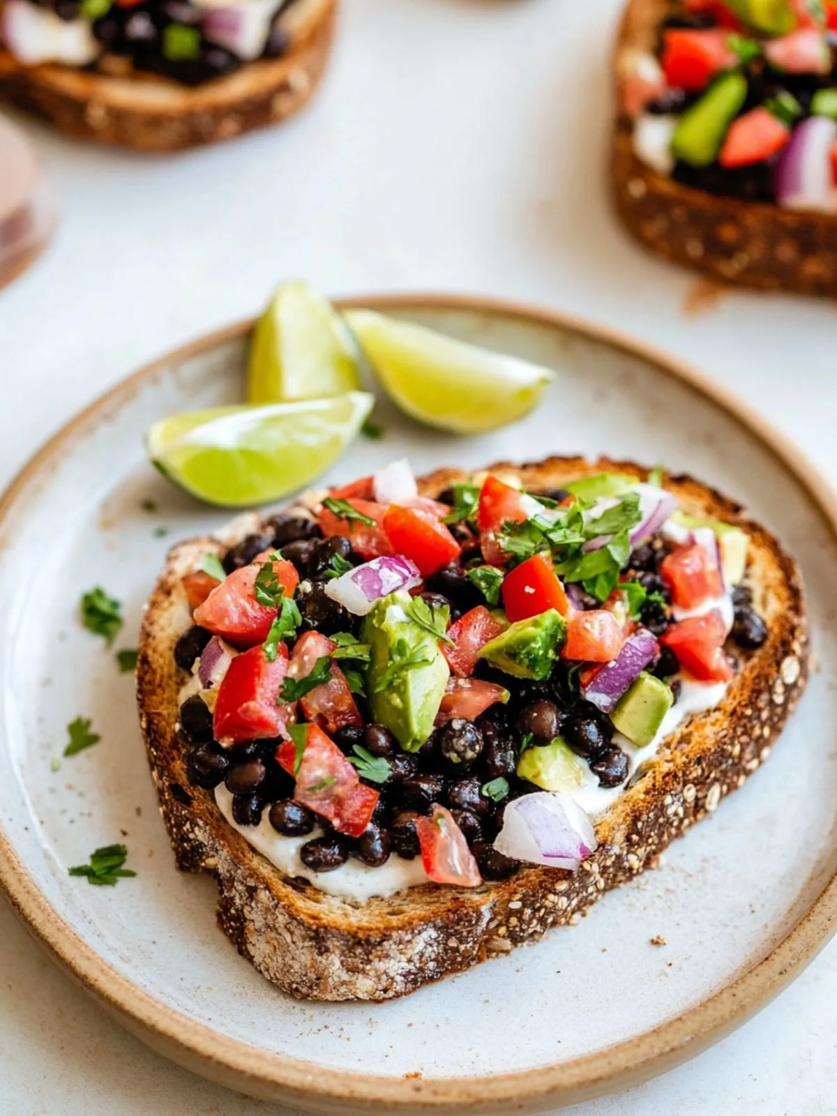 Spicy Black Bean Toast